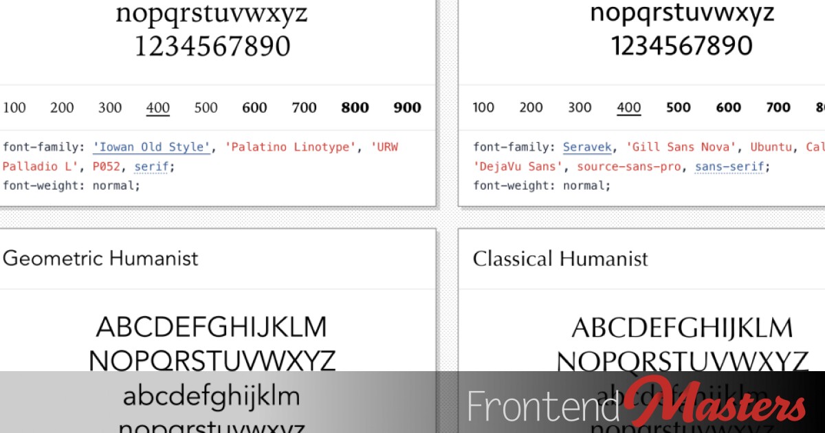 Modern Font Stacks – Frontend Masters Boost