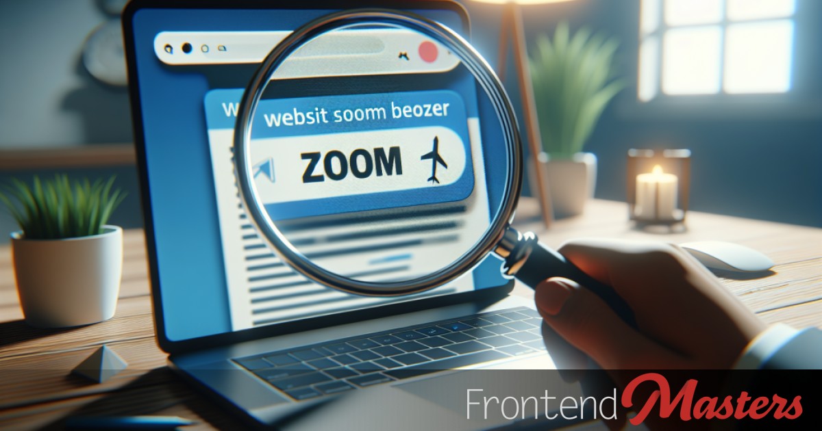 (Danger!) Preventing Zoom from Changing Text Size – Frontend Masters Blog