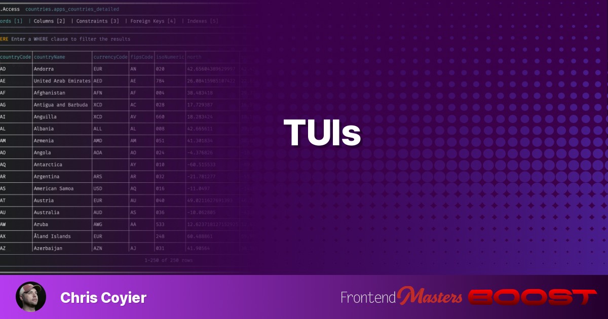 TUIs – Frontend Masters Blog