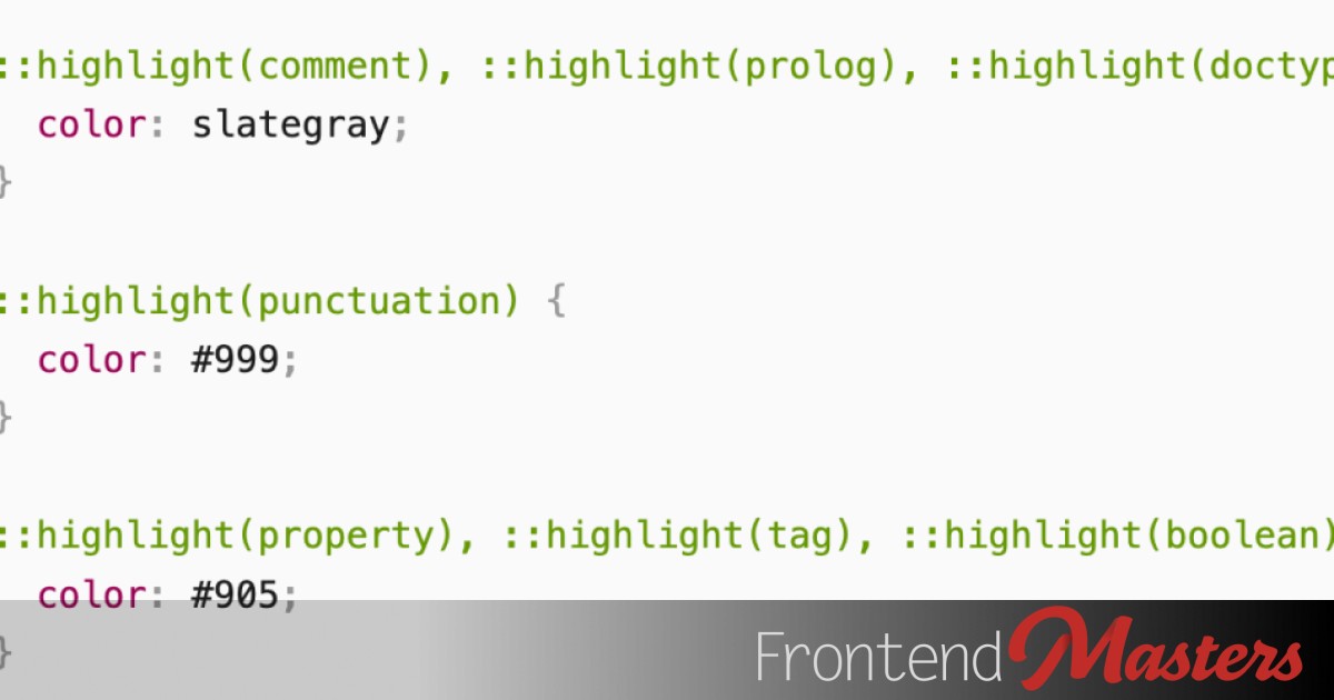 Syntax Highlighting With No Spans Frontend Masters Blog